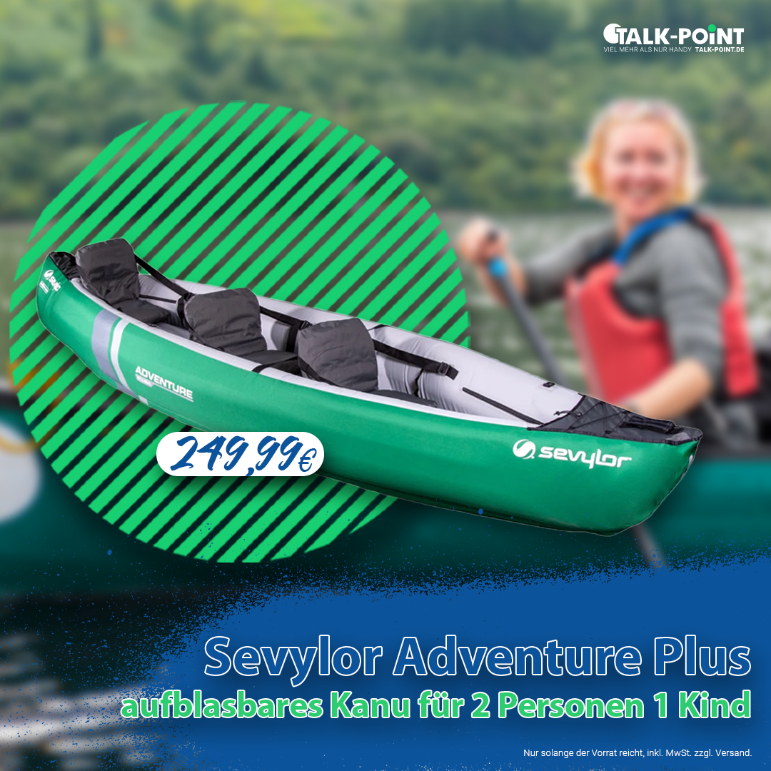 Sevylor Adventure Plus Kanu aufblasbares Kanu für 2 Personen 1 Kind ...